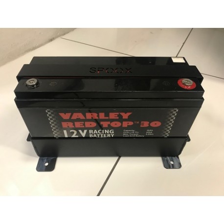Spoox Motorsport Varley Red Top 30 Alloy Battery Tray (Black)